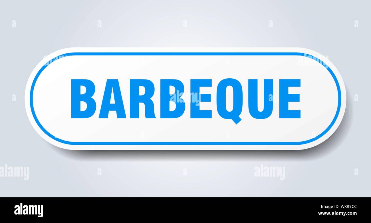 barbeque sign. barbeque rounded blue sticker. barbeque Stock Vector ...