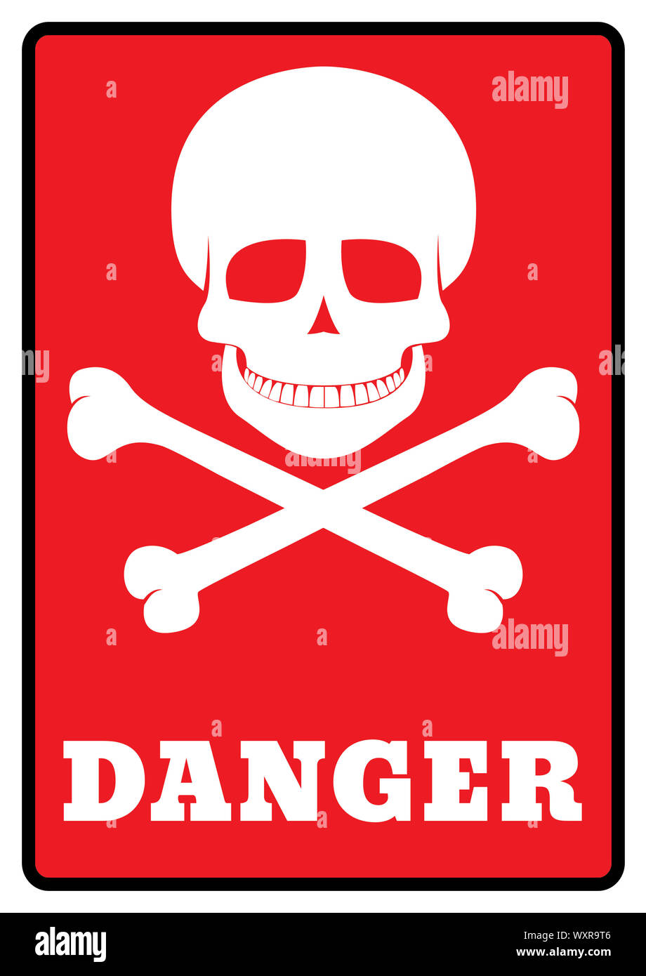 Danger skull warning death symbol Stock Photo - Alamy