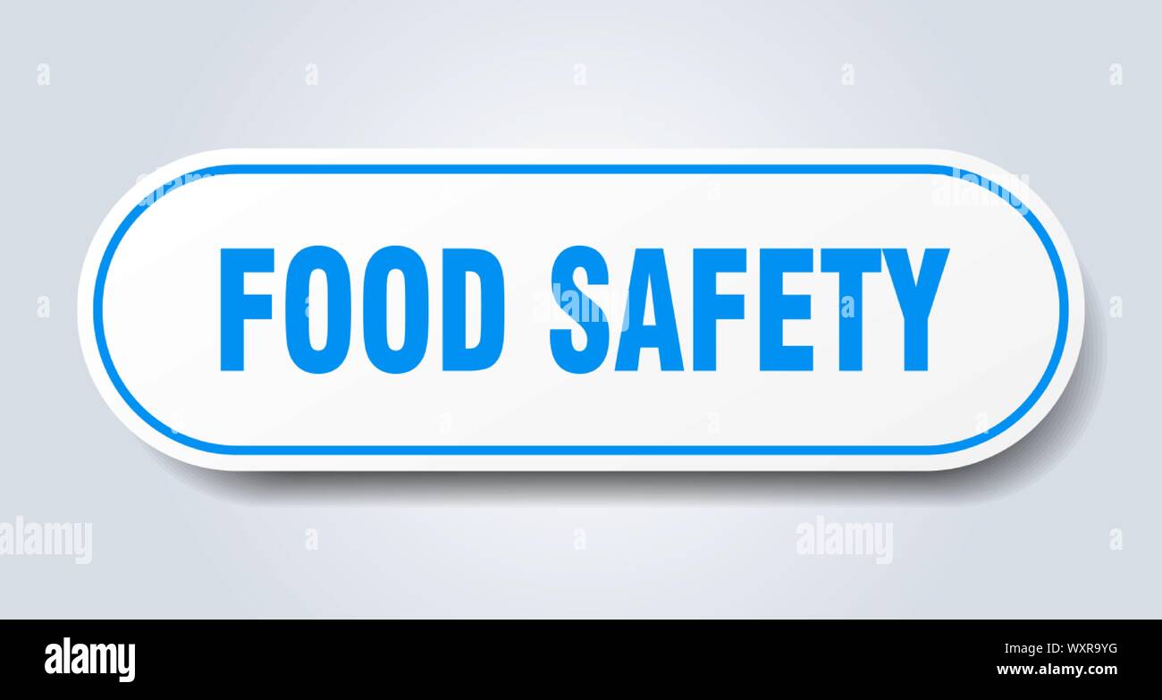 food safety sign. food safety rounded blue sticker. food safety Stock ...