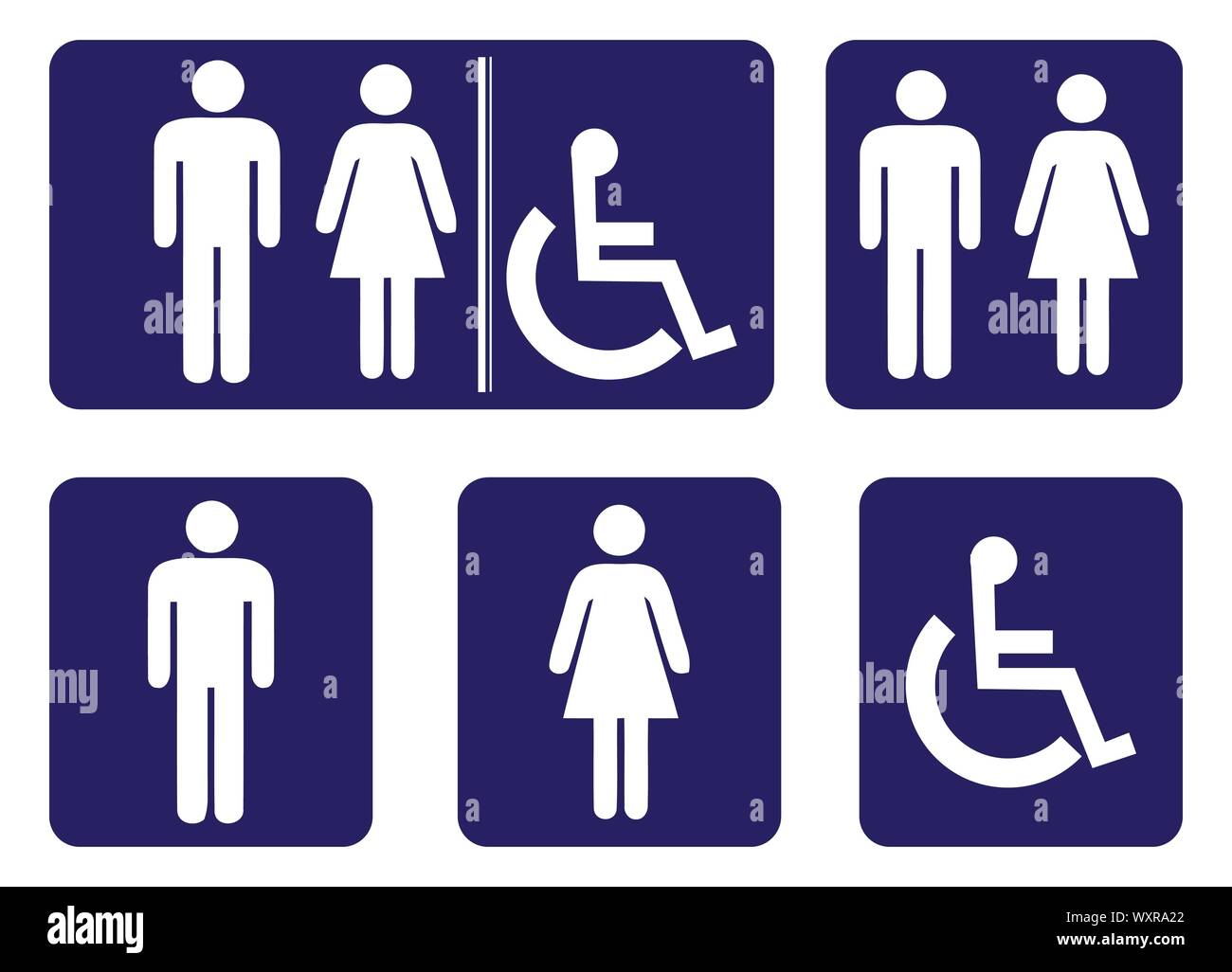 Restroom icon collection hi-res stock photography and images - Alamy