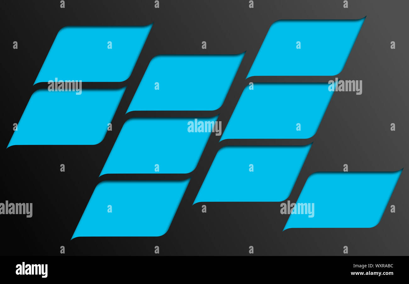 Light Blue Curved Squares Wallpaper - Digital Shapes Graphic Design ...