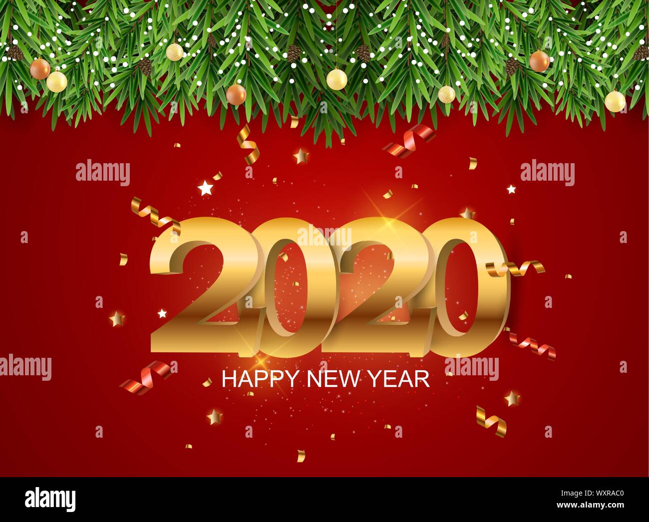 2020 Happy New Year Background. Vector Illustration Stock Vector Image ...