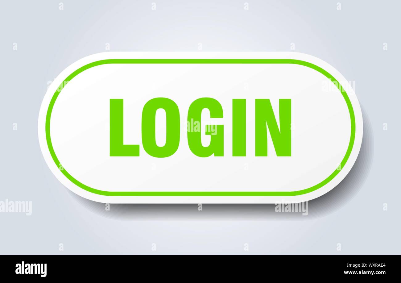 login sign. login rounded green sticker. login Stock Vector Image & Art ...