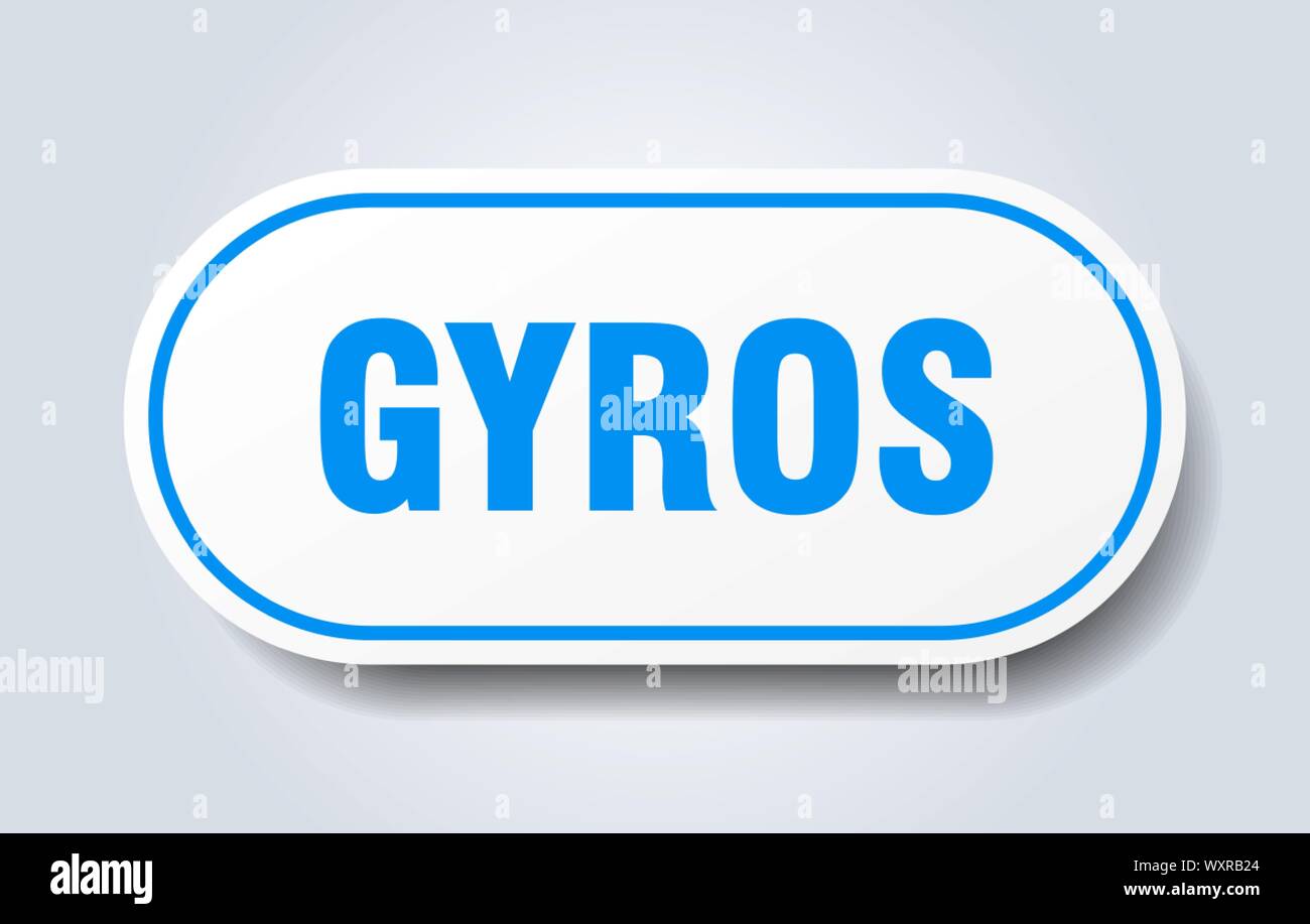 gyros sign. gyros rounded blue sticker. gyros Stock Vector Image & Art ...