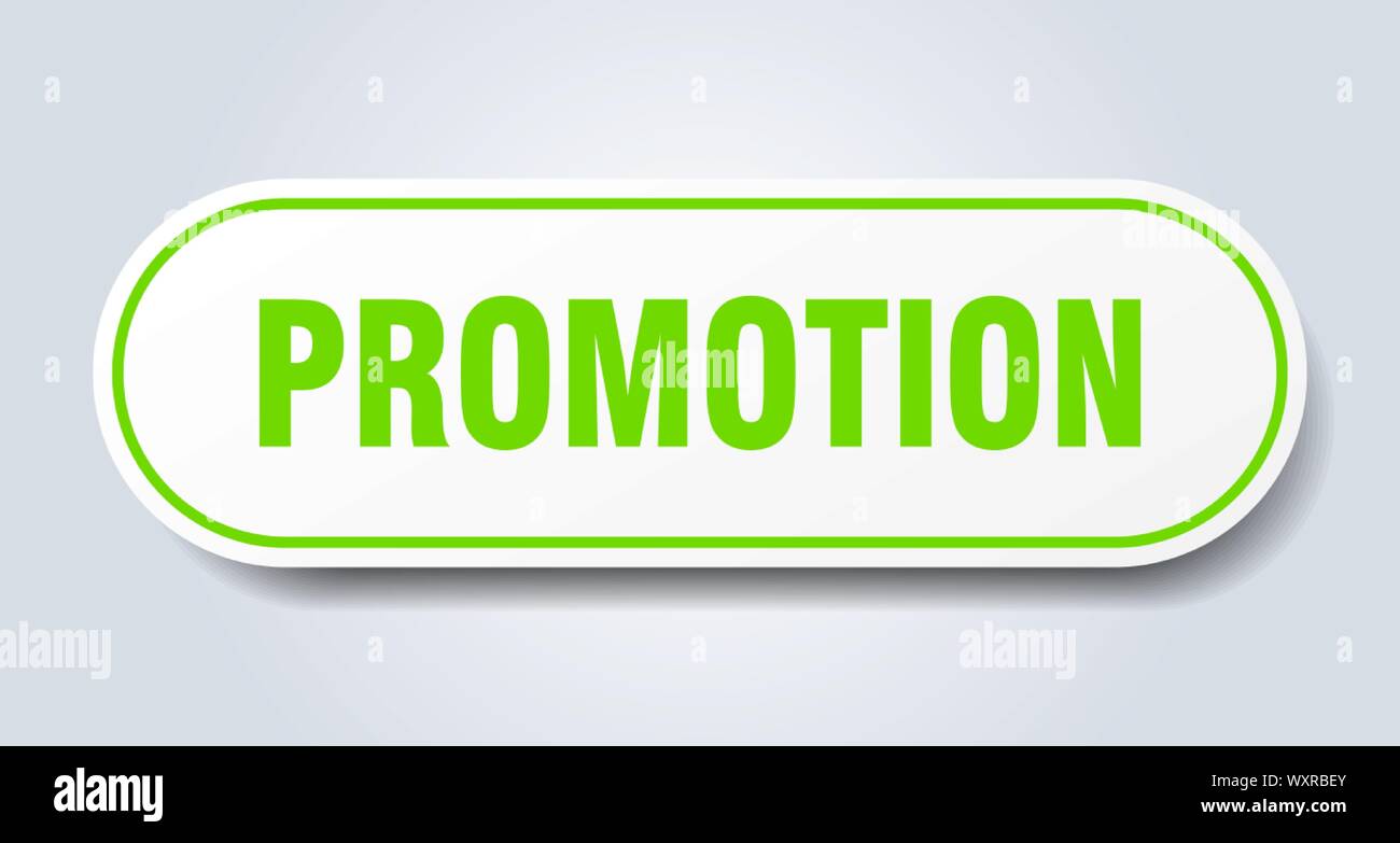 promotion sign. promotion rounded green sticker. promotion Stock Vector ...