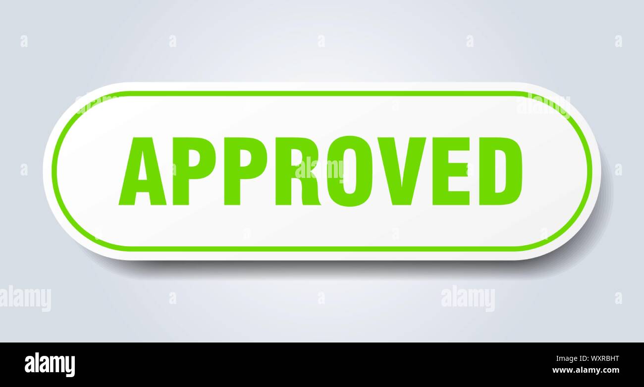 approved sign. approved rounded green sticker. approved Stock Vector ...
