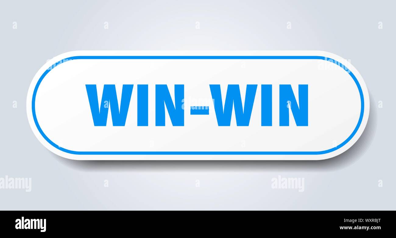win-win sign. win-win rounded blue sticker. win-win Stock Vector Image ...