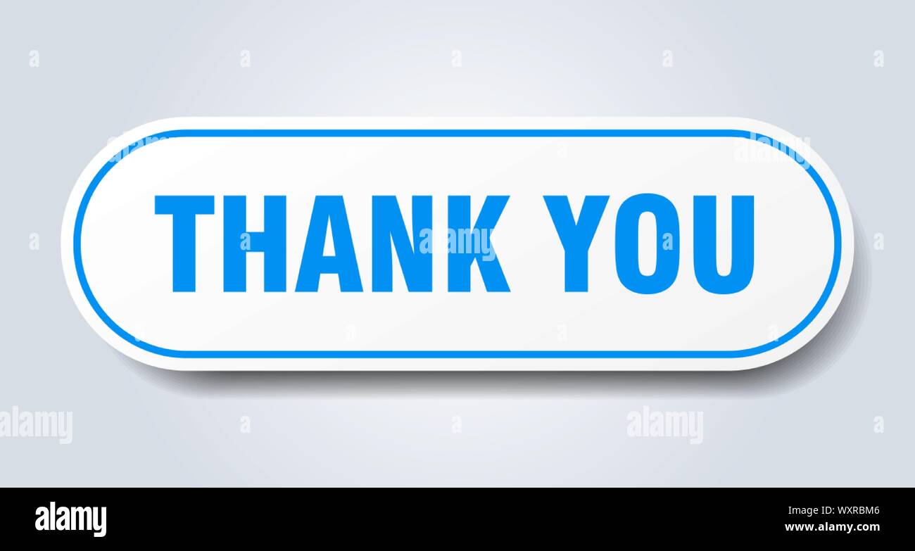 thank you sign. thank you rounded blue sticker. thank you Stock Vector ...
