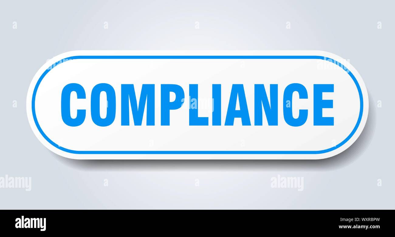 compliance sign. compliance rounded blue sticker. compliance Stock ...
