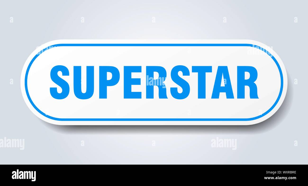 superstar sign. superstar rounded blue sticker. superstar Stock Vector ...