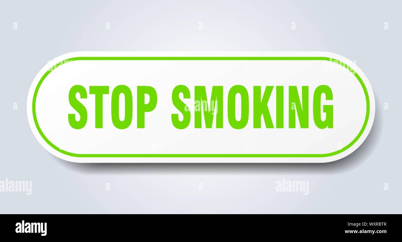 stop smoking sign. stop smoking rounded green sticker. stop smoking ...
