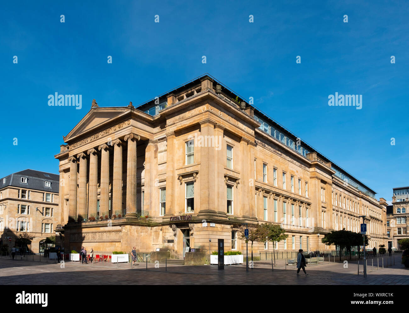 View of historic building in Merchant City of Glasgow, Scotland, UK ...