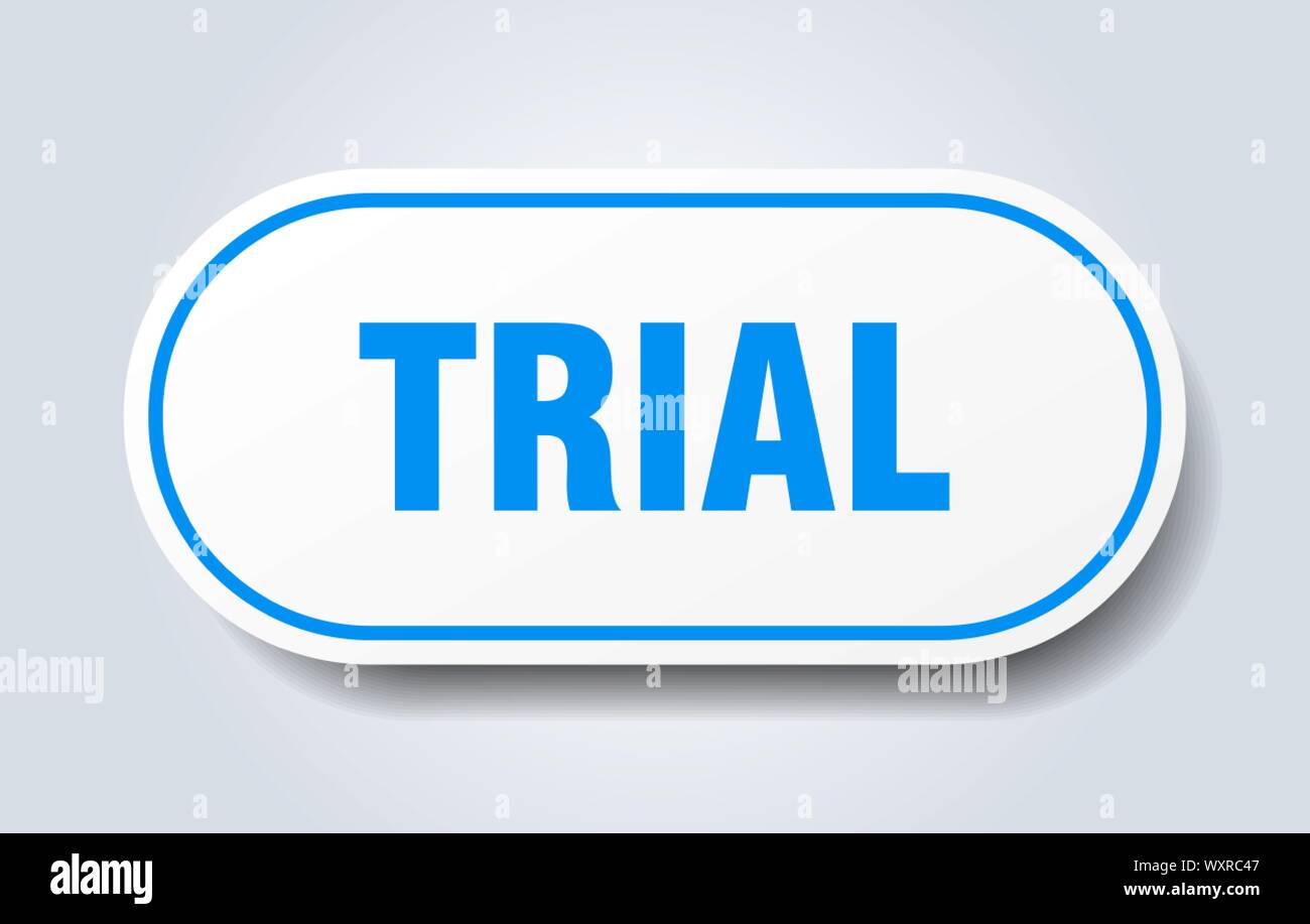 trial sign. trial rounded blue sticker. trial Stock Vector Image & Art ...