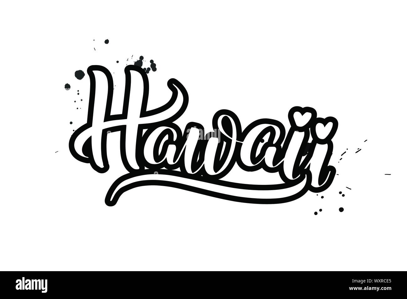 Vector calligraphy illustration isolated on white background Stock ...