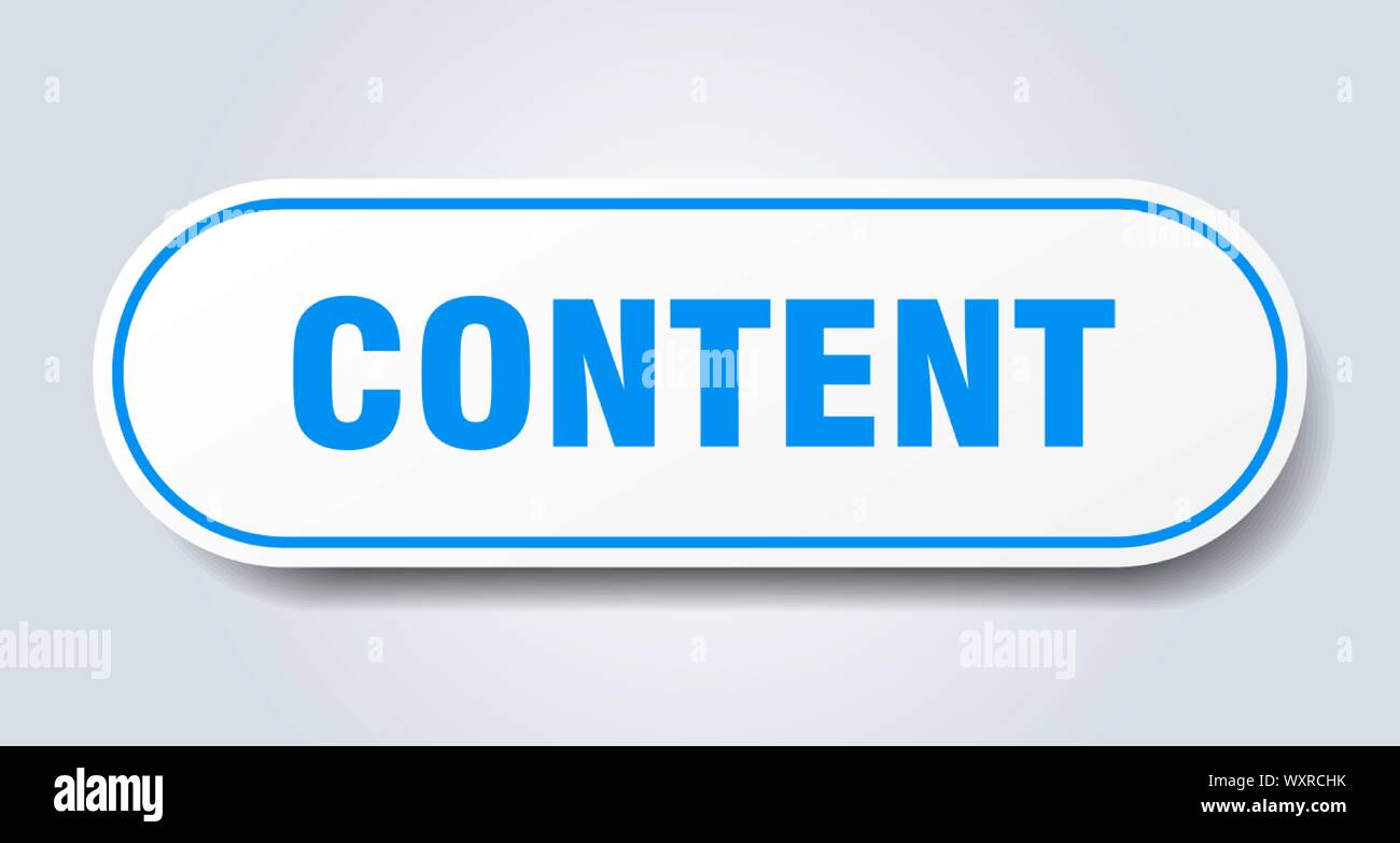 content sign. content rounded blue sticker. content Stock Vector Image ...