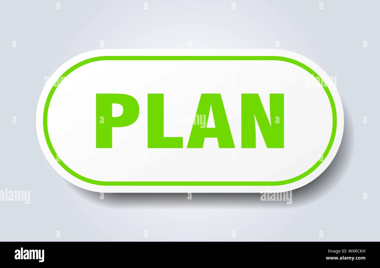 plan sign. plan rounded green sticker. plan Stock Vector Image & Art ...