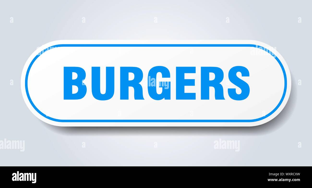 burgers sign. burgers rounded blue sticker. burgers Stock Vector Image ...