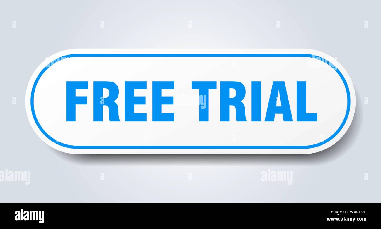 free trial sign. free trial rounded blue sticker. free trial Stock ...
