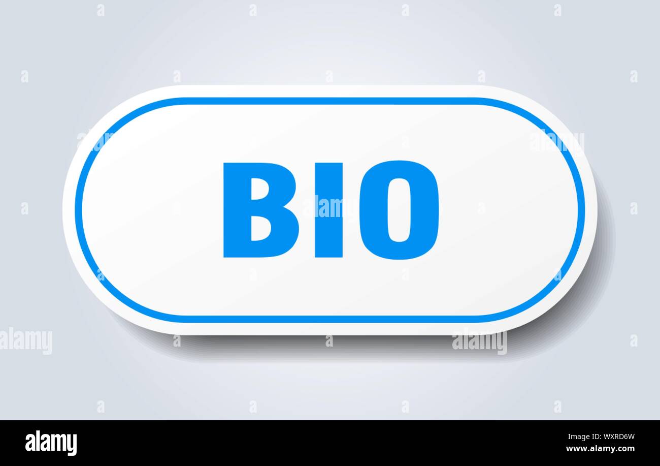 bio sign. bio rounded blue sticker. bio Stock Vector Image & Art - Alamy
