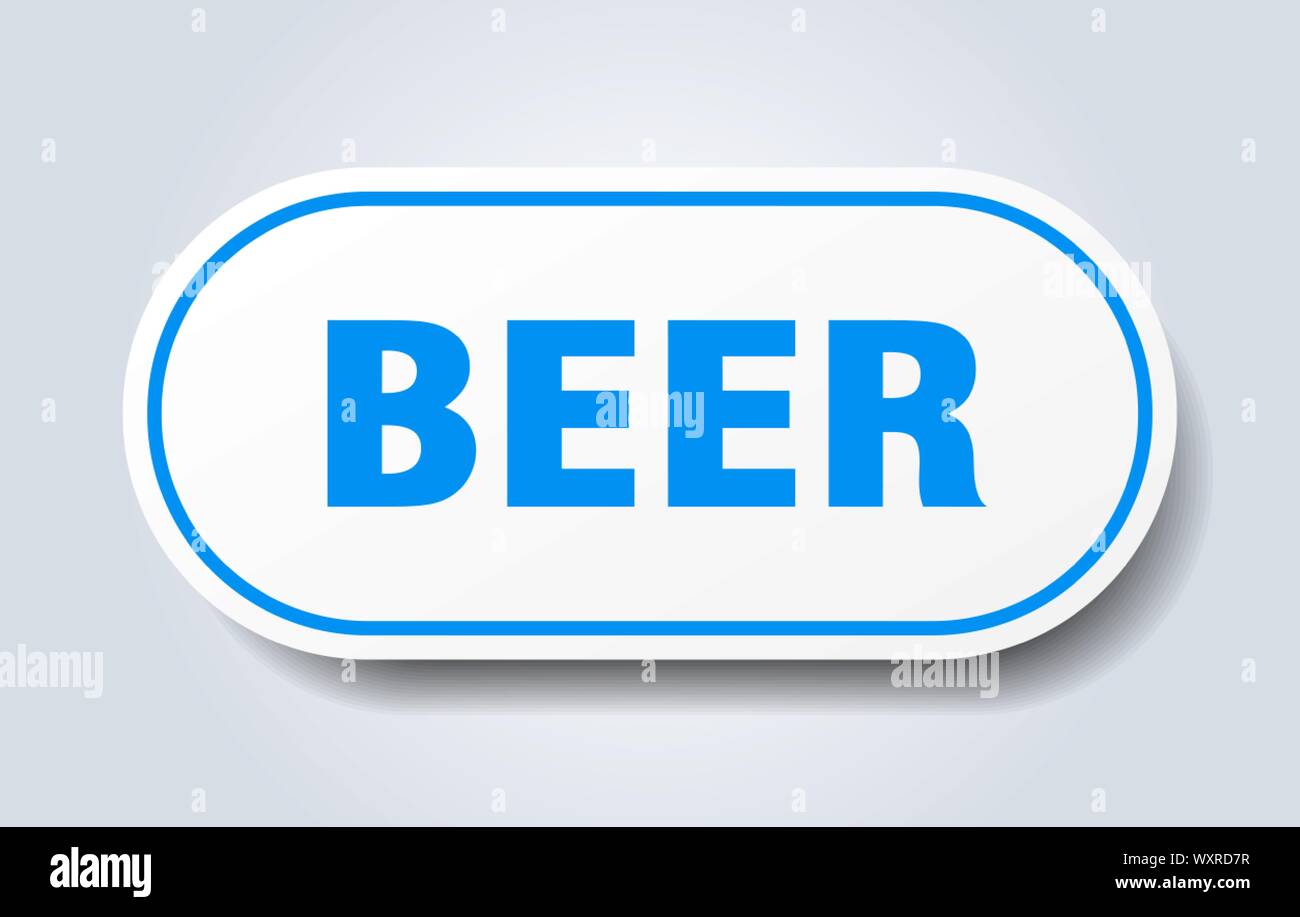 beer sign. beer rounded blue sticker. beer Stock Vector Image & Art - Alamy
