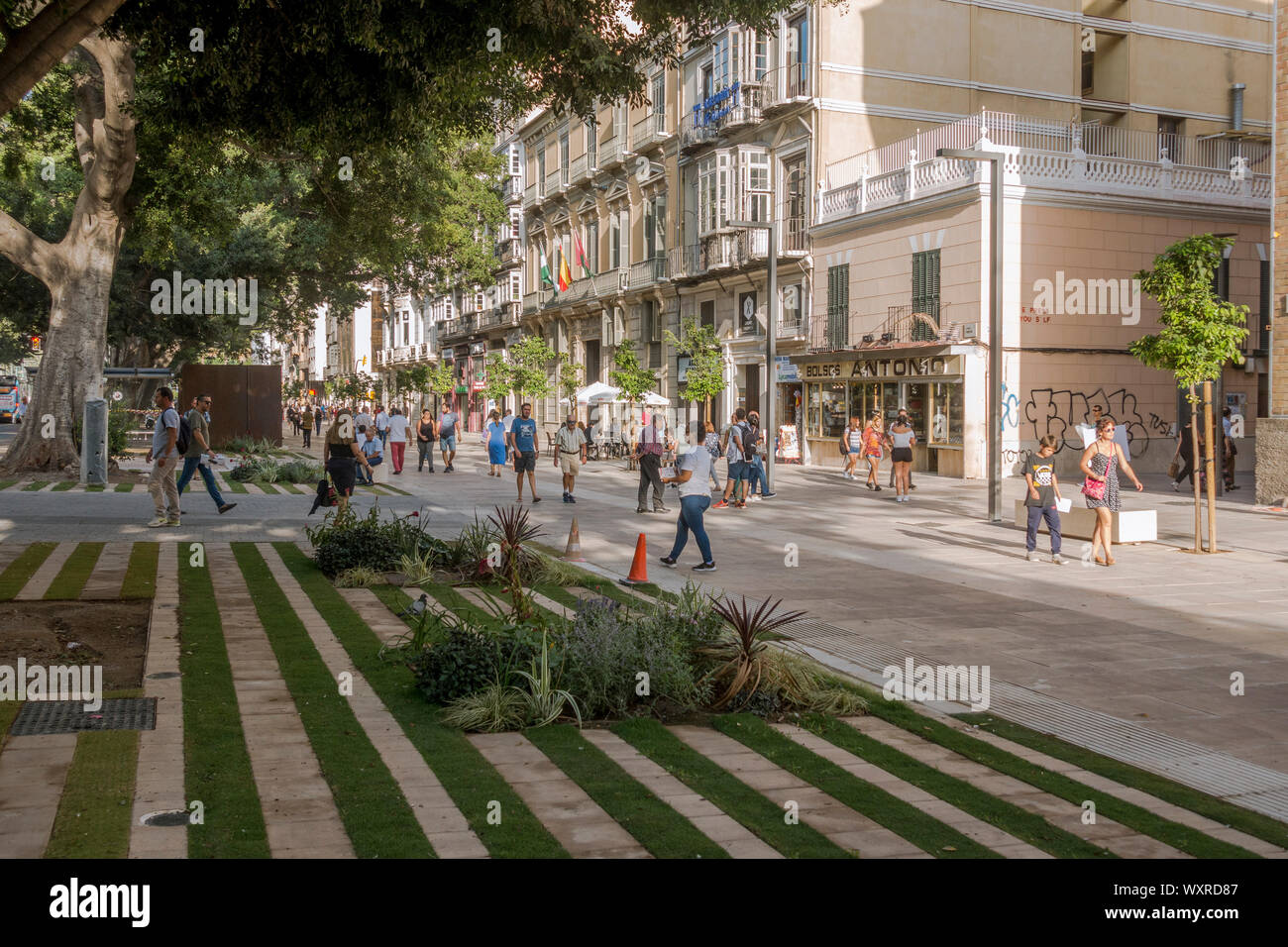 Malaga city, after construction works, Alameda Pricipal, recently ...