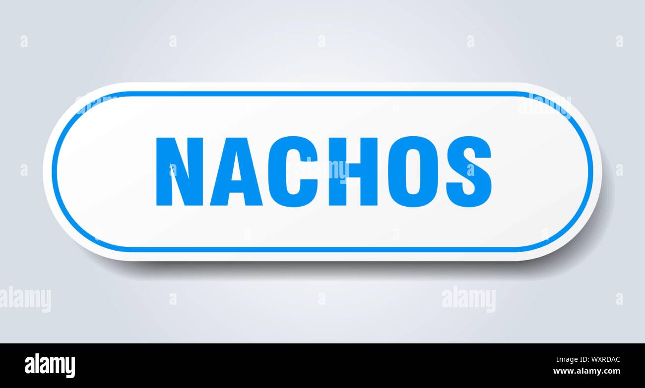 nachos sign. nachos rounded blue sticker. nachos Stock Vector Image ...