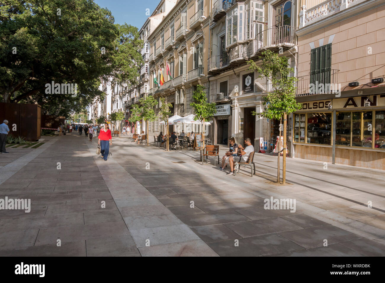 Malaga city, after construction works, Alameda Pricipal, recently ...