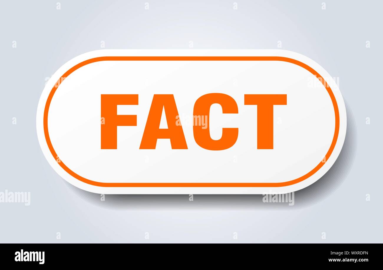 fact sign. fact rounded orange sticker. fact Stock Vector Image & Art ...