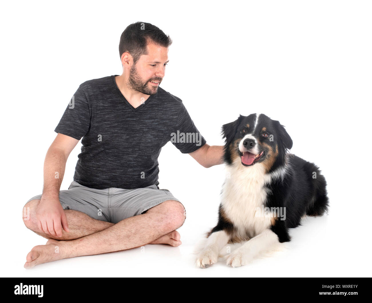 Dog owner in front Cut Out Stock Images & Pictures - Alamy