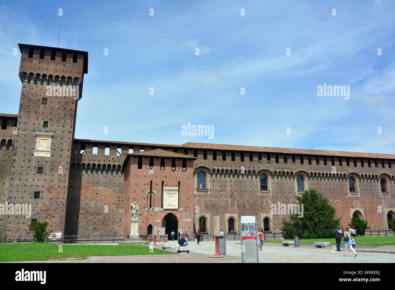 Sforza Castle, Castello Sforzesco, Milan, Milano, Italy, Europe Stock ...