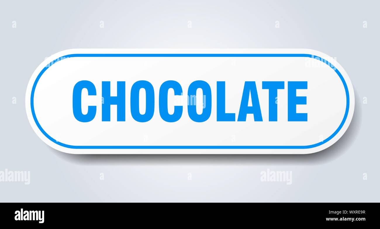 chocolate sign. chocolate rounded blue sticker. chocolate Stock Vector ...