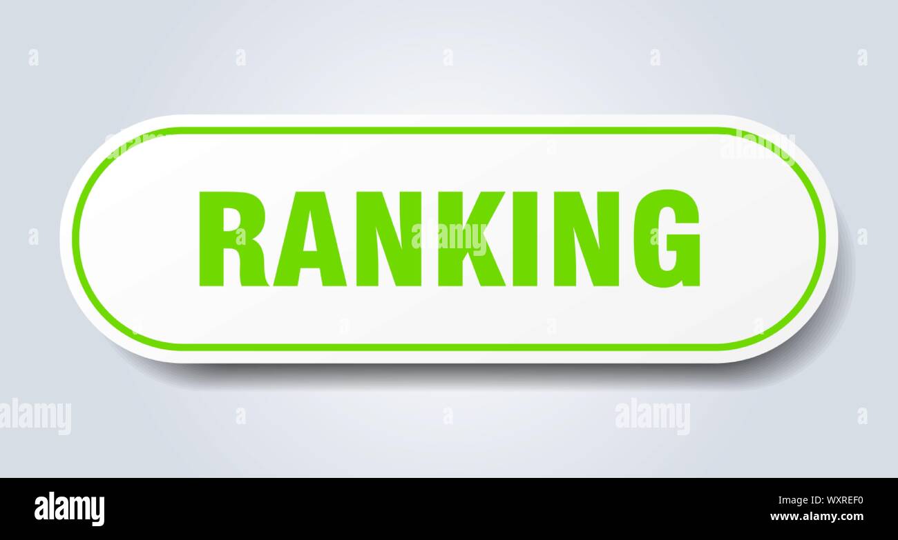 ranking sign. ranking rounded green sticker. ranking Stock Vector Image ...