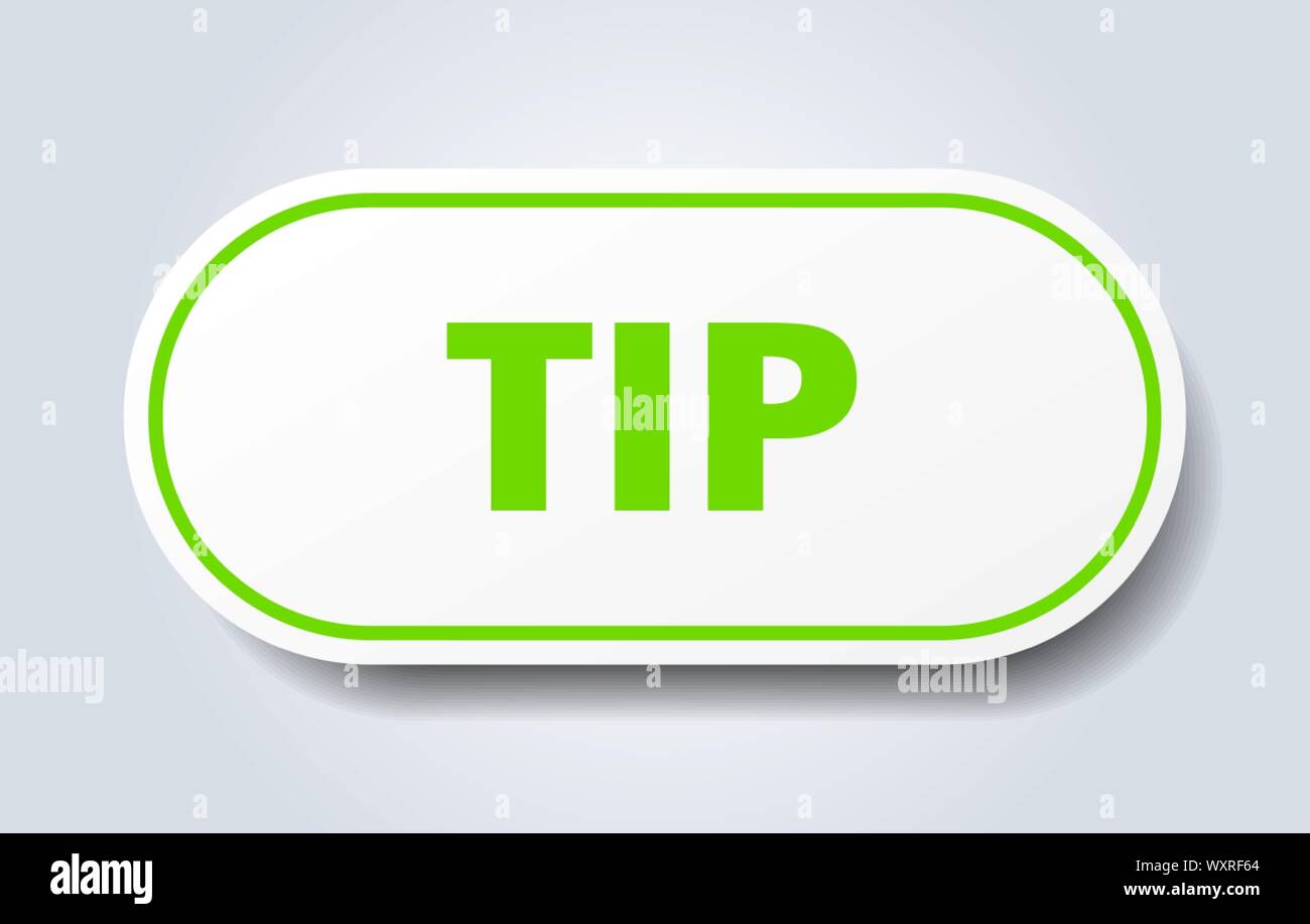tip sign. tip rounded green sticker. tip Stock Vector Image & Art - Alamy