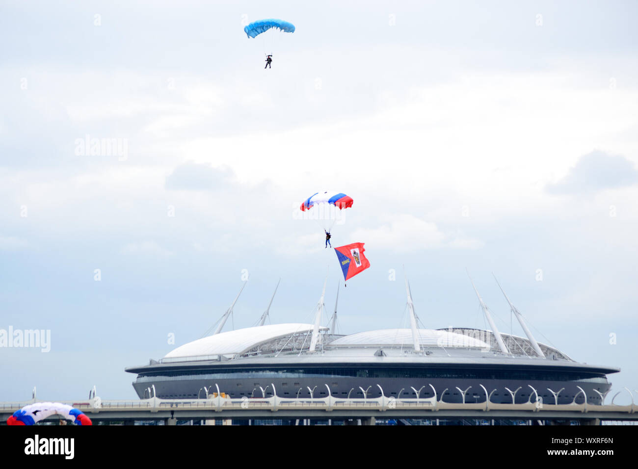 Saint Petersburg, Russia, 2 august 2019. Vdv day celebration parade ...
