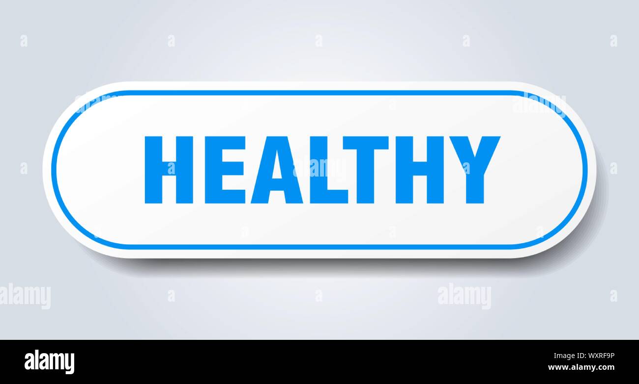 healthy sign. healthy rounded blue sticker. healthy Stock Vector Image ...