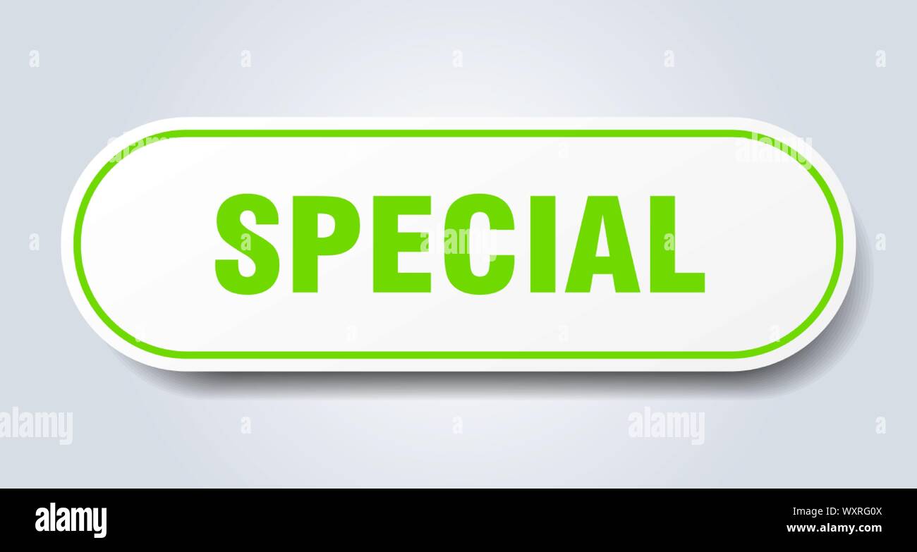 special sign. special rounded green sticker. special Stock Vector Image ...