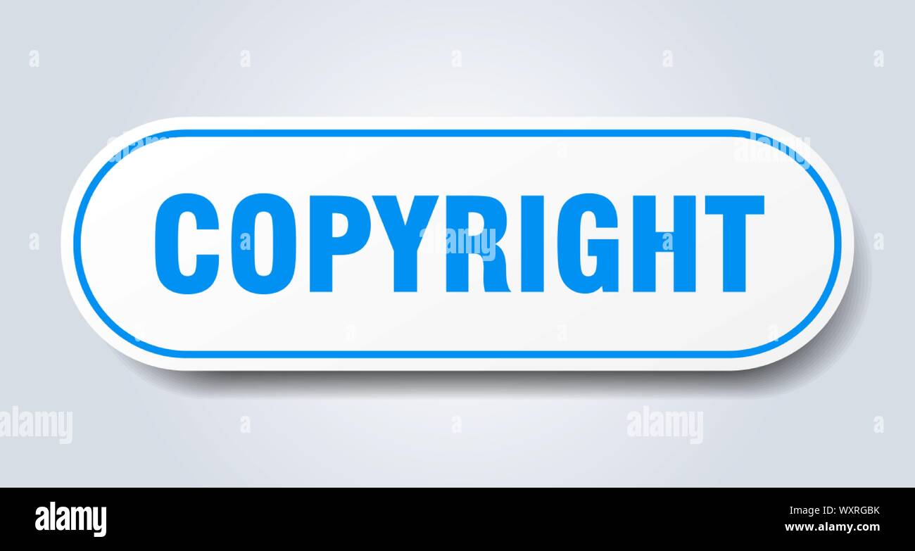 copyright sign. copyright rounded blue sticker. copyright Stock Vector ...