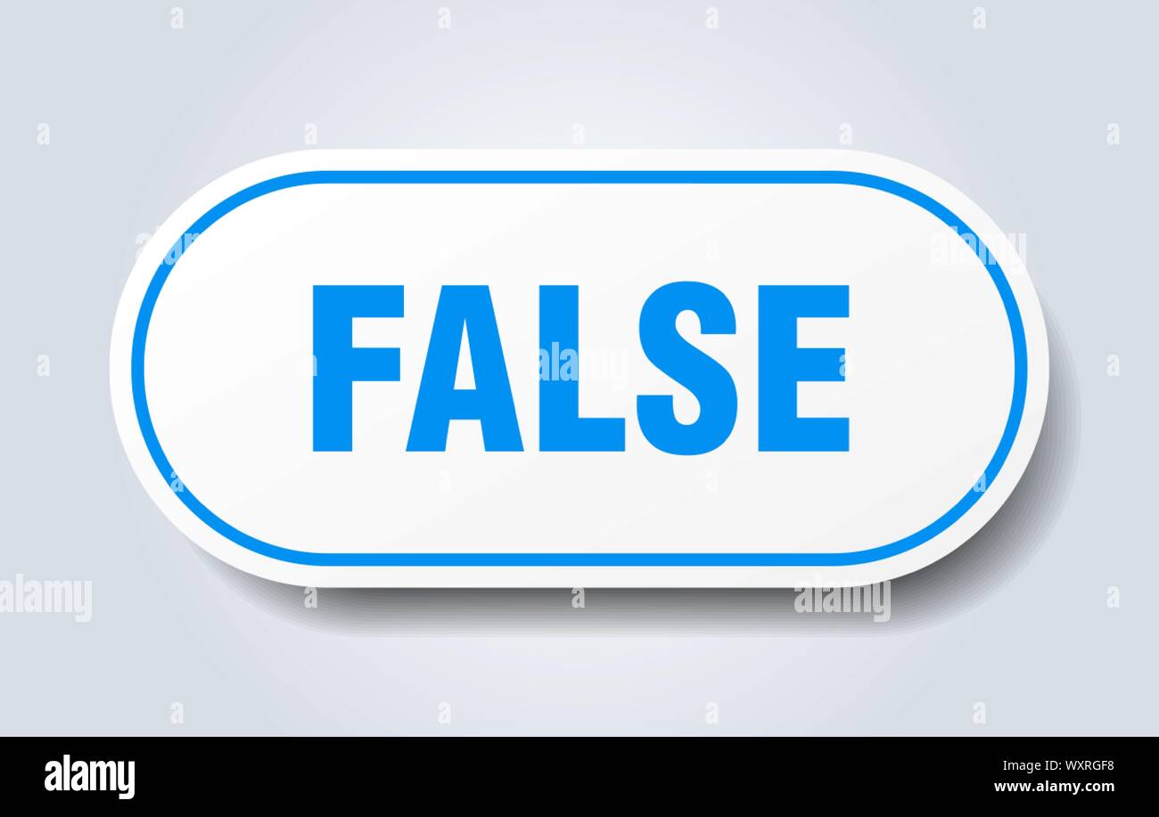 false sign. false rounded blue sticker. false Stock Vector Image & Art ...