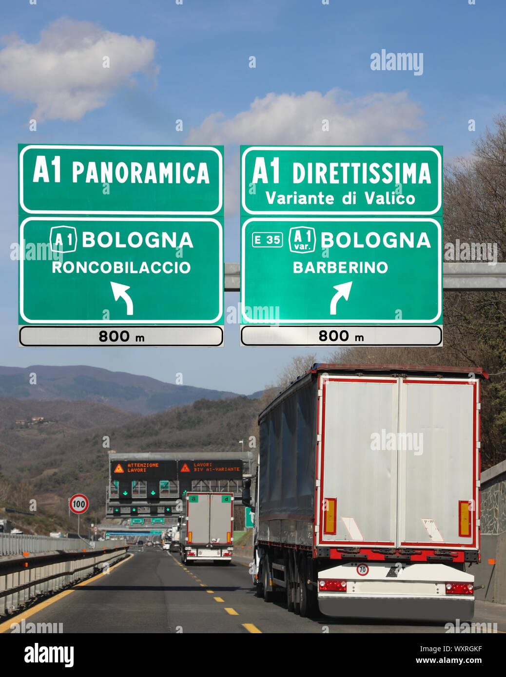 Lorry on a1 highway hi-res stock photography and images - Alamy