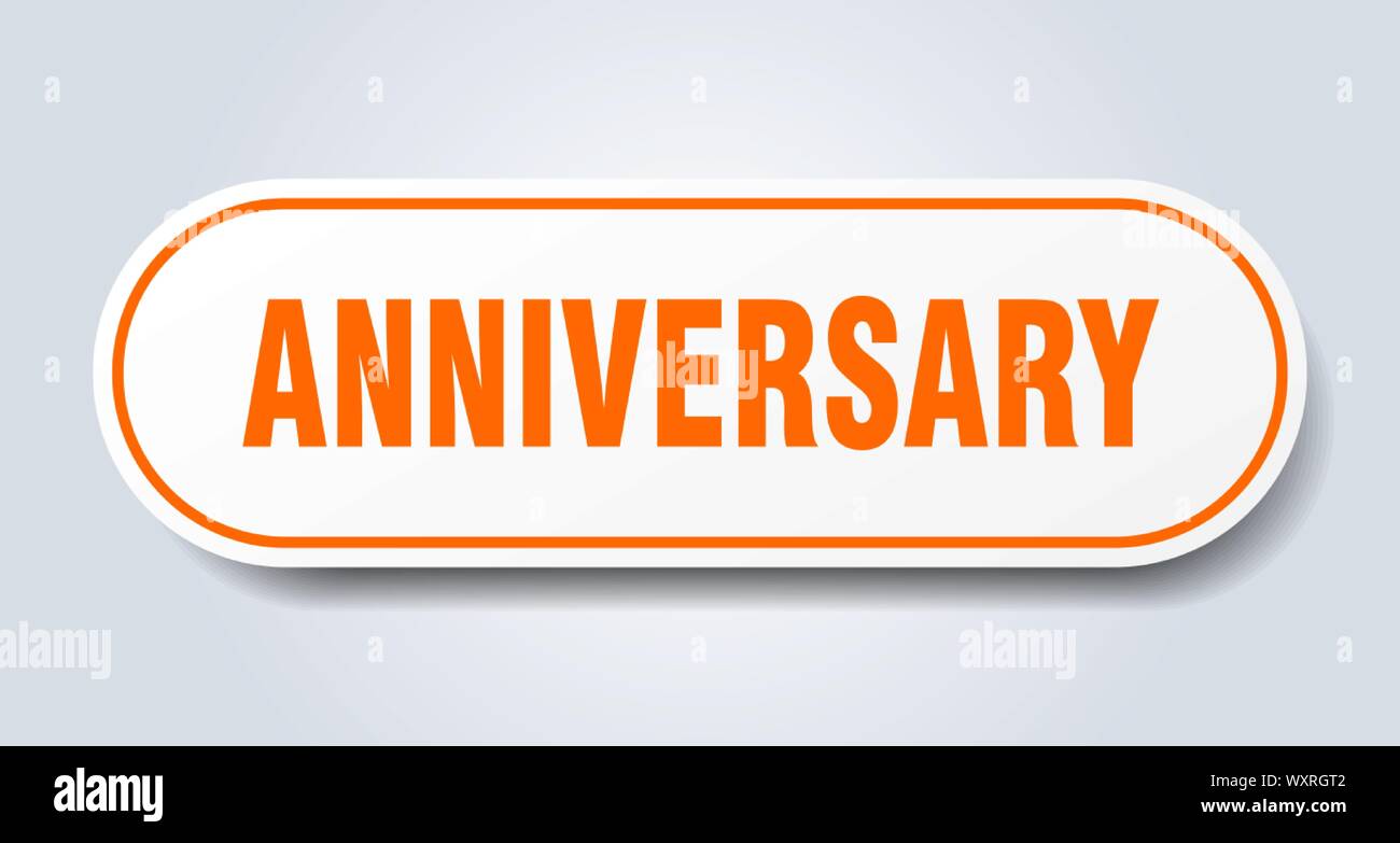 anniversary sign. anniversary rounded orange sticker. anniversary Stock Vector Image & Art - Alamy