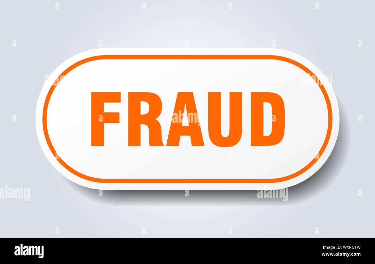 fraud sign. fraud rounded orange sticker. fraud Stock Vector Image ...
