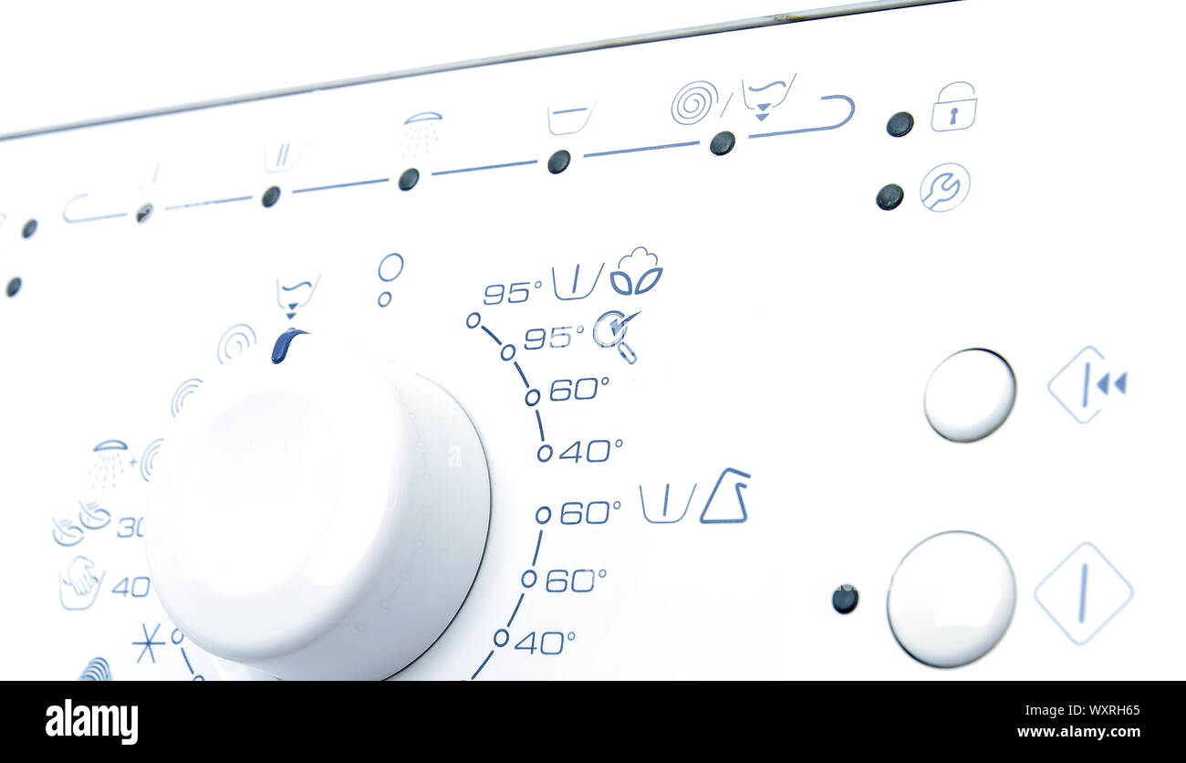 Automatic washing machine control panel Cut Out Stock Images & Pictures ...