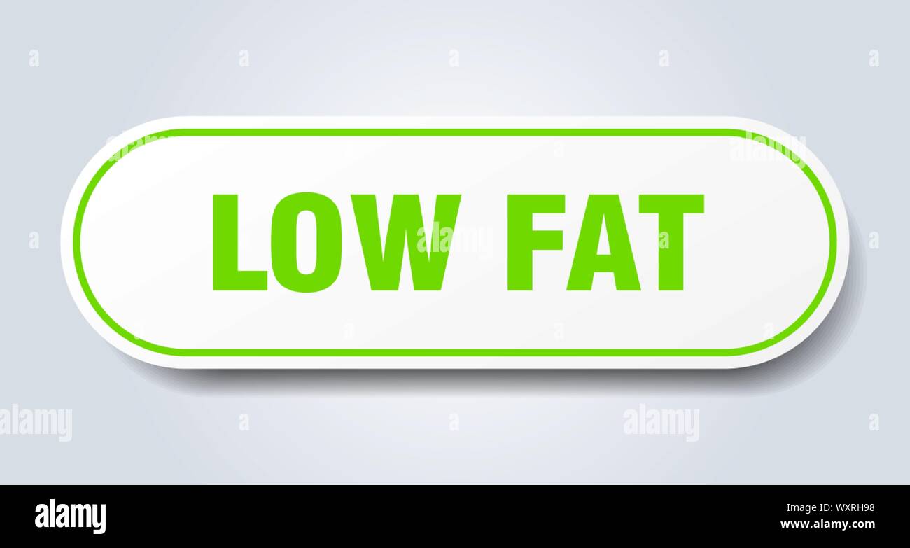 low fat sign. low fat rounded green sticker. low fat Stock Vector Image ...
