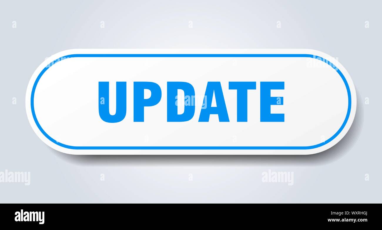 update sign. update rounded blue sticker. update Stock Vector Image ...