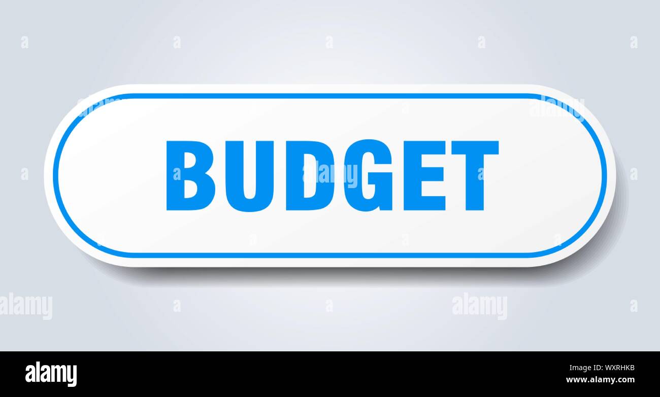 budget sign. budget rounded blue sticker. budget Stock Vector Image ...