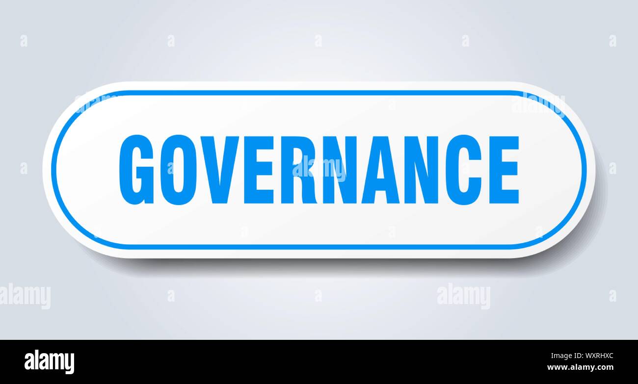 governance sign. governance rounded blue sticker. governance Stock ...