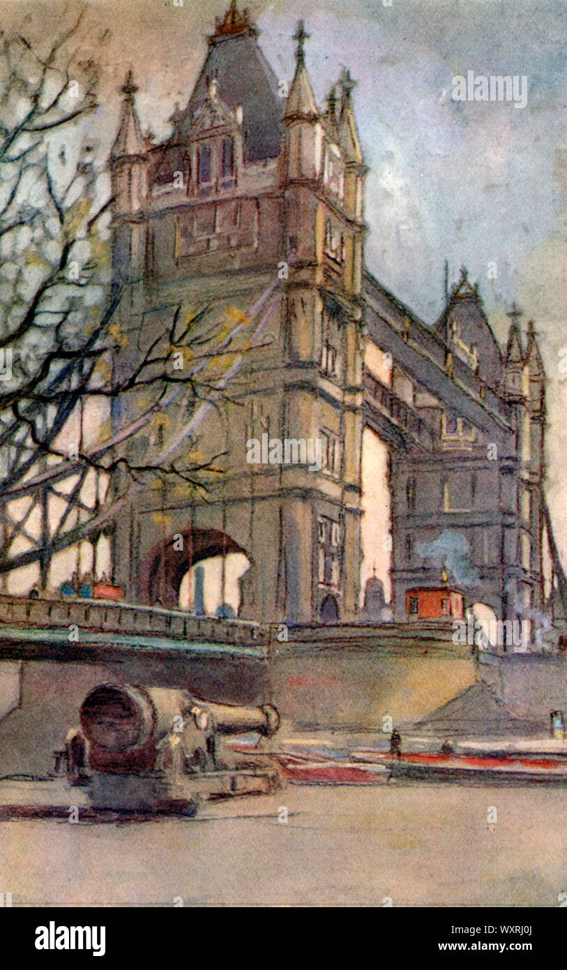 The Tower Bridge, London, England, c1925. By Horace Mann Livens (1862 ...