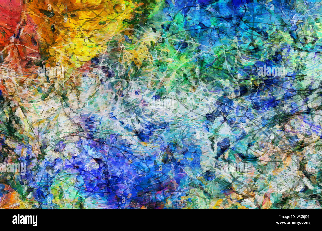 Colorful messy abstract textured background Stock Photo - Alamy