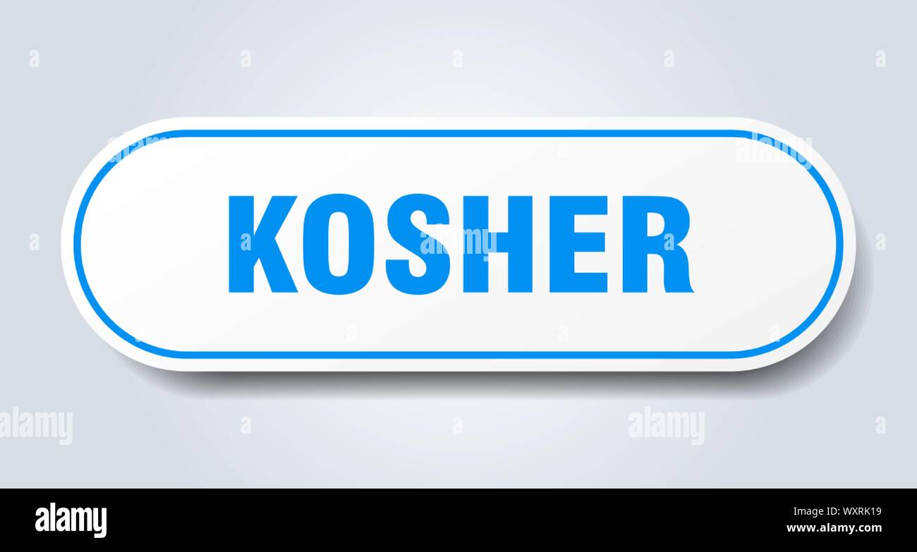 kosher sign. kosher rounded blue sticker. kosher Stock Vector Image ...