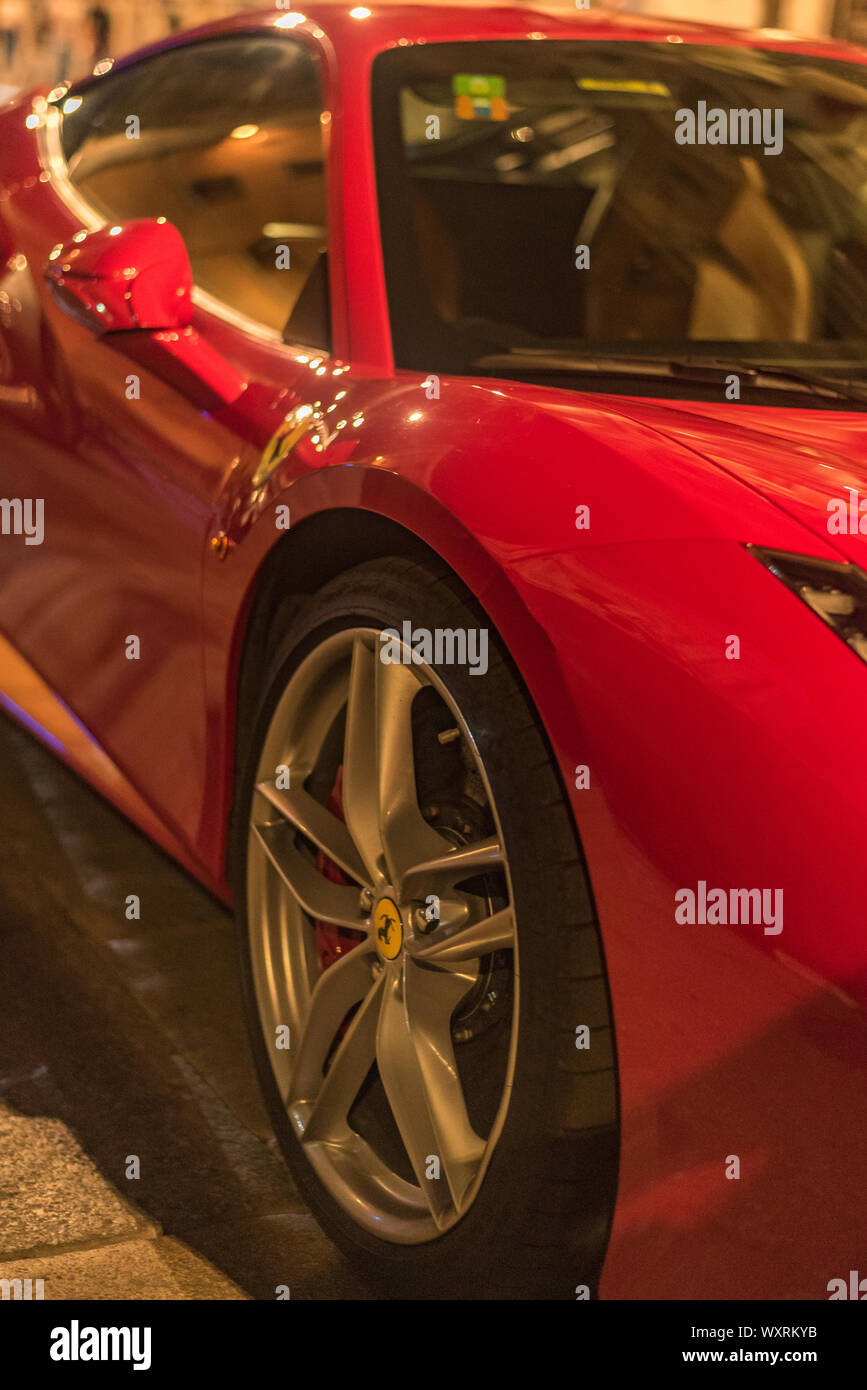Rome, Italy - July 16, 2019: Ferrari. One of the worlds most luxurious ...